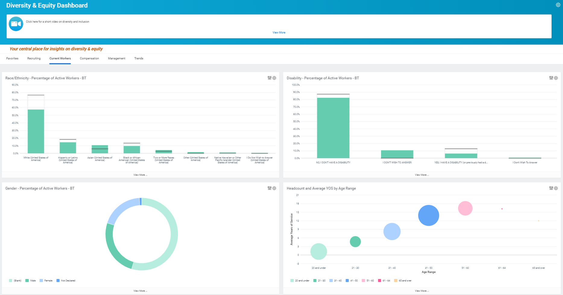 Customized Workday Executive Dashboards